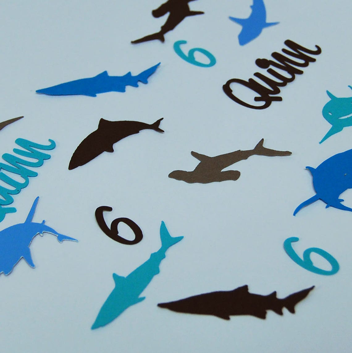 Shark Confetti Shark Party Confetti Shark Birthday Decor - Etsy