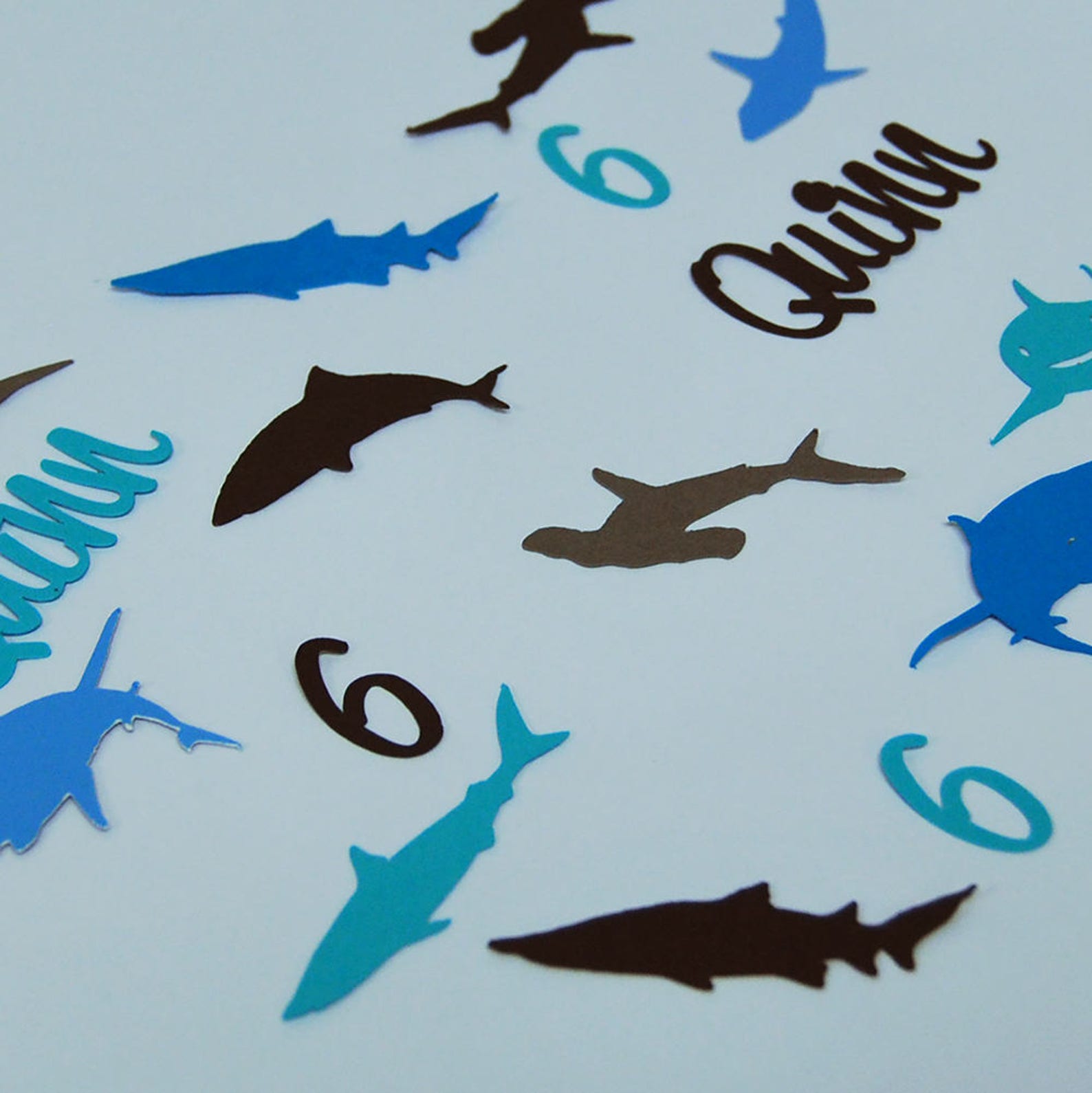 Shark Confetti Shark Party Confetti Shark Birthday Decor - Etsy