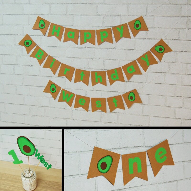 Avocado Birthday Banner Avocado Birthday Decor Avocado Party - Etsy