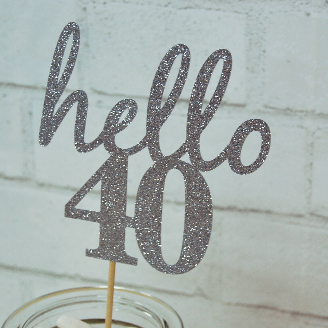 Hello 40 Centerpiece Hello 40 Party 40th Birthday Decor | Etsy