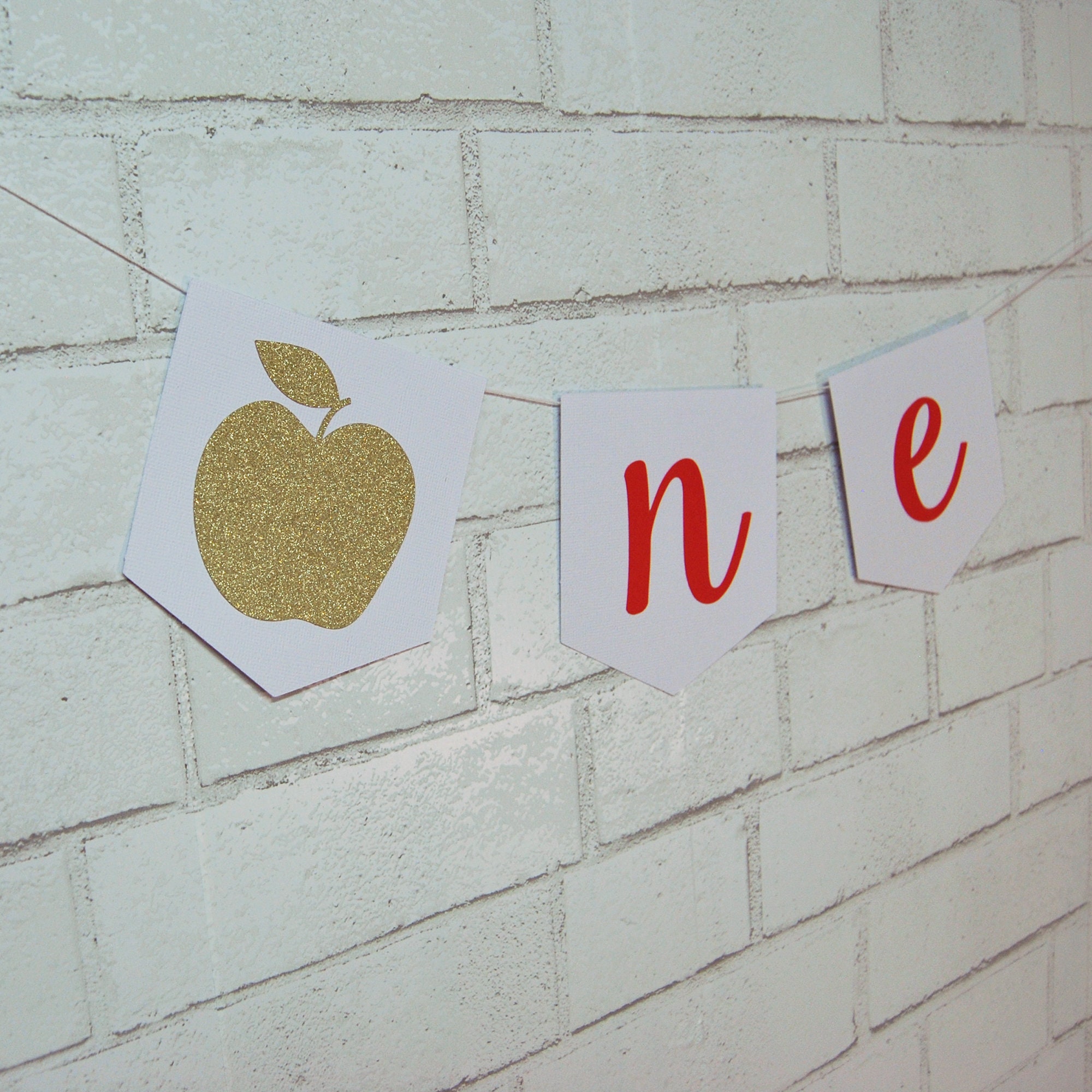 Apple High Chair Banner Apple ONE Banner Apple First | Etsy