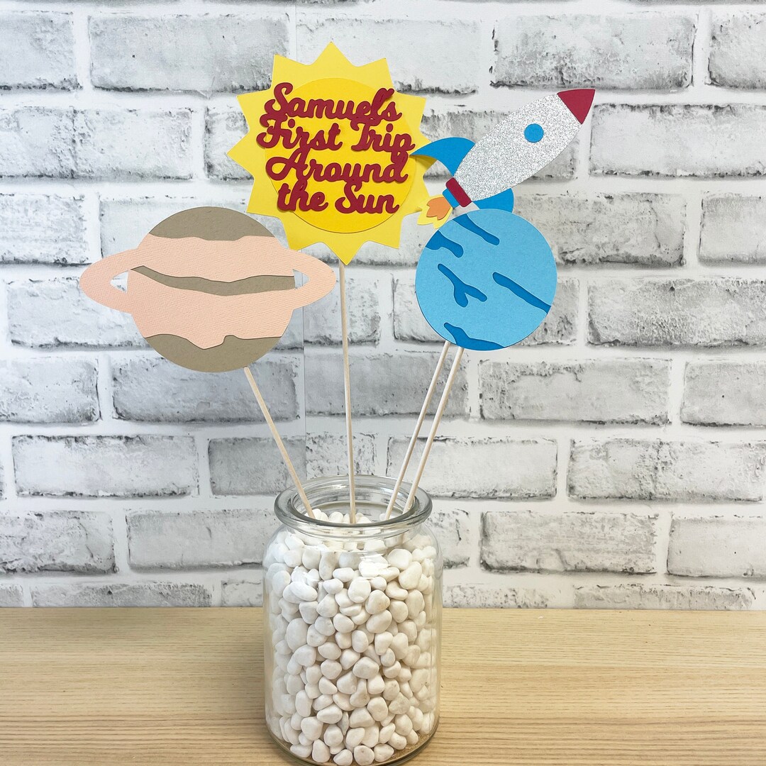 First Trip Around the Sun Centerpiece Birthday, First Trip Around the ...