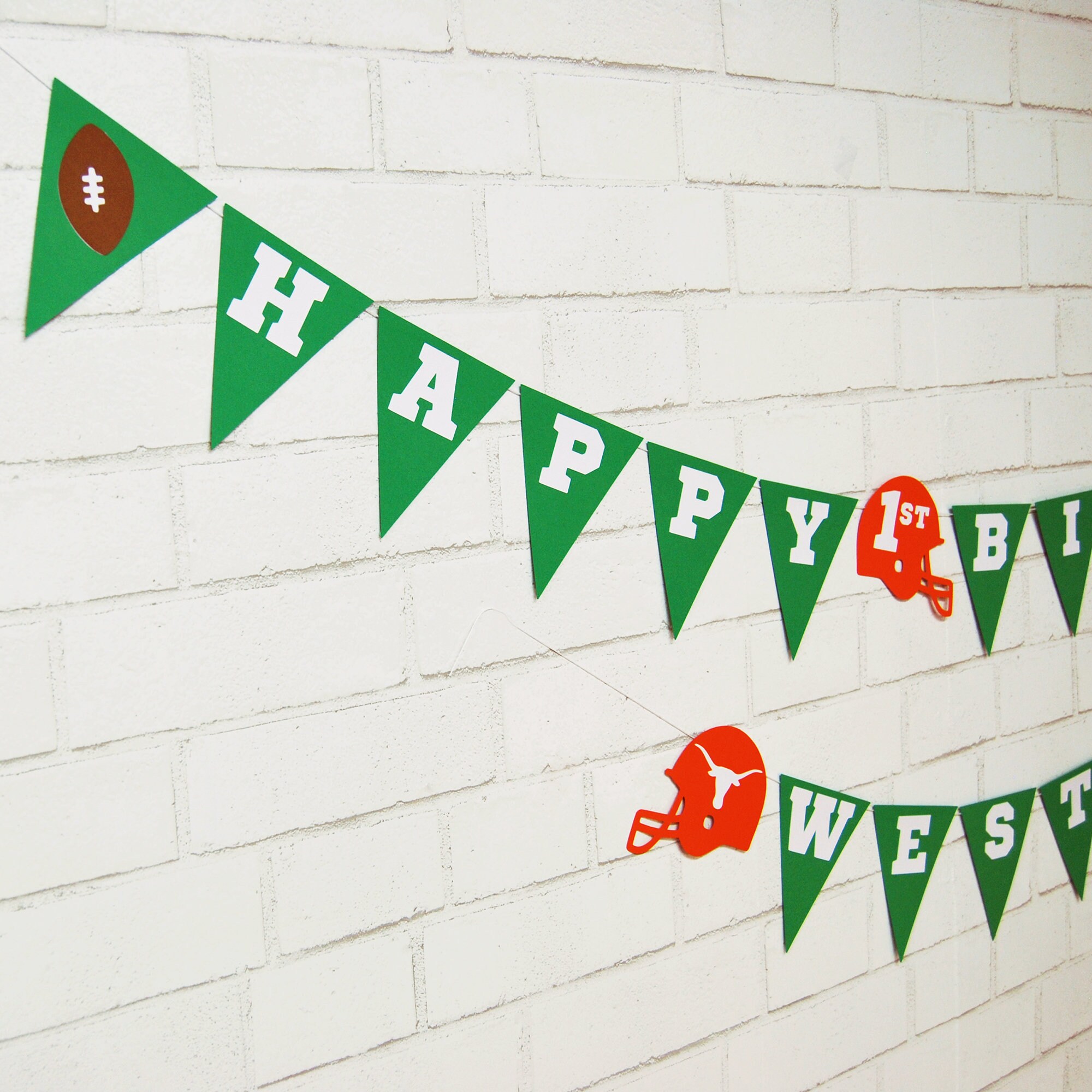 Football Birthday Banner Football Party Decor Football - Etsy