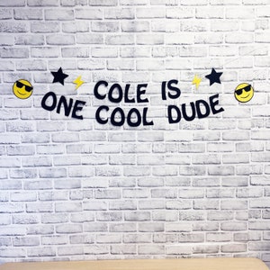 One Cool Dude Birthday Party Banner, One Cool Dude Party, One Cool Dude ...