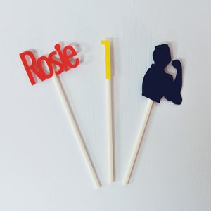 Rosie the Riveter Cupcake Toppers, Rosie the Riveter Party Decor, Rosie ...