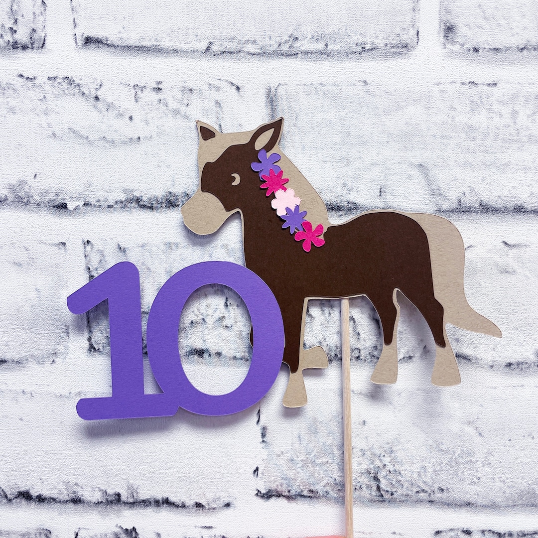 Horse Birthday Cake Topper, Horse Cake Topper, Pony Birthday Cake ...