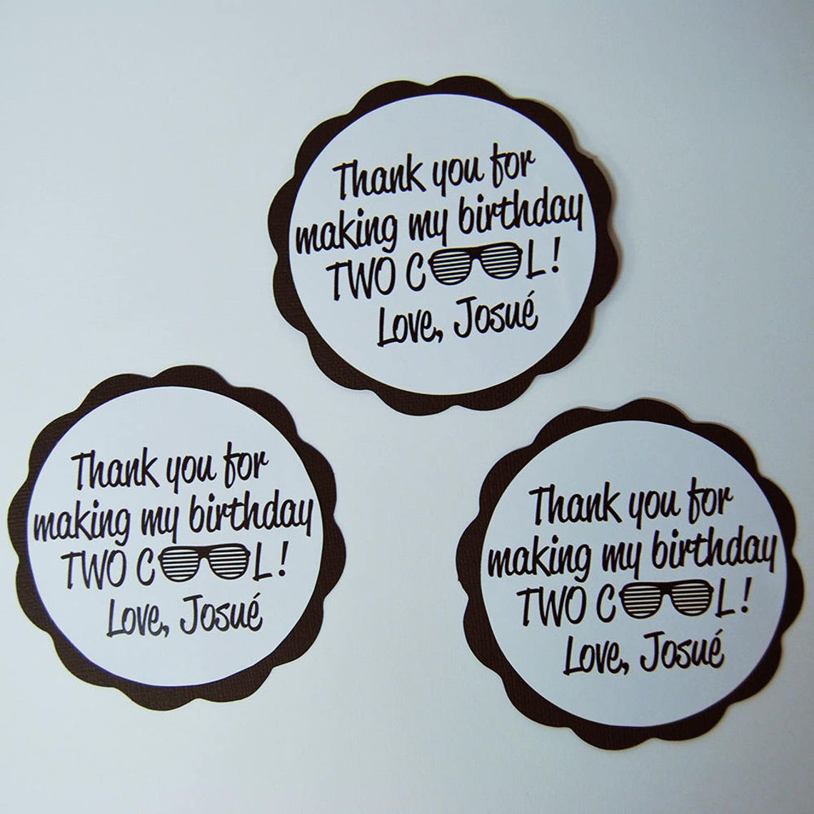 Two Cool Party Favor Tags Two Cool Birthday Two Cool Party - Etsy