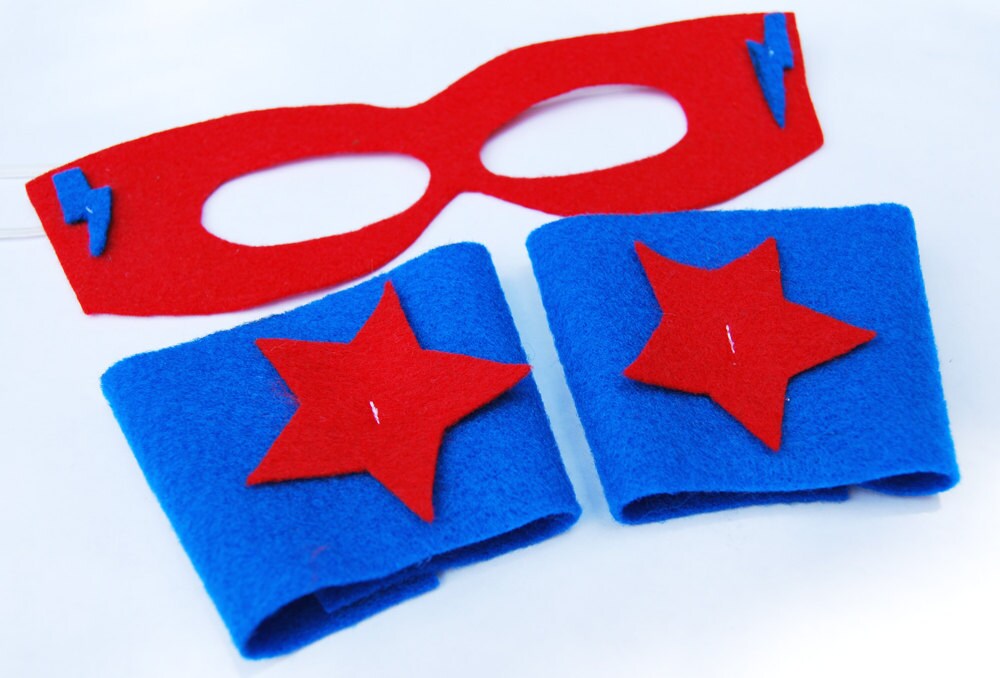 Super Hero Mask Super Hero Wristbands Costume Party Favor | Etsy