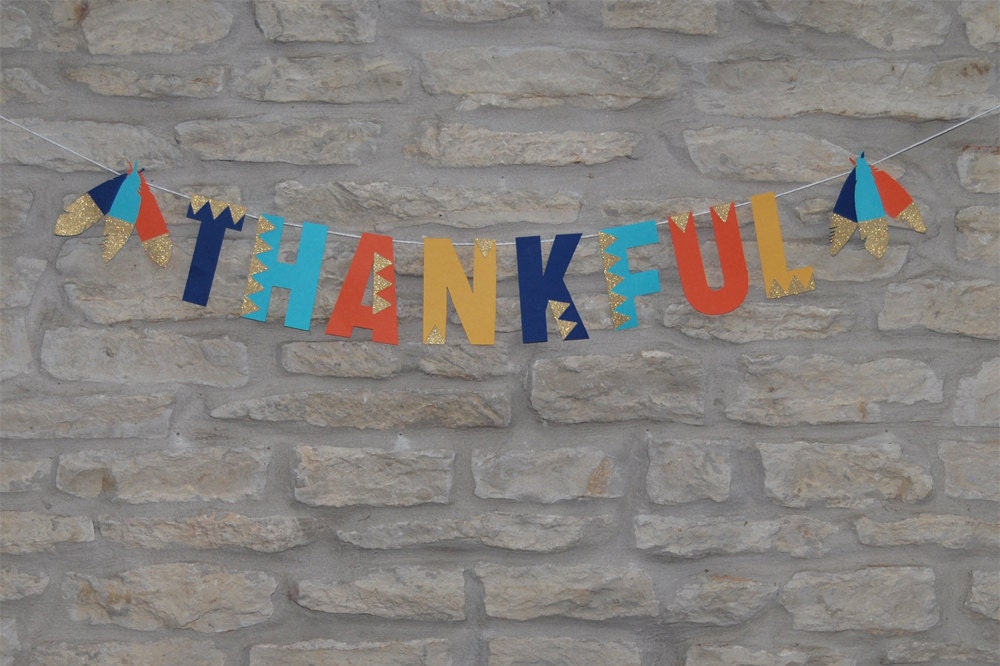 Thankful Banner Thanksgiving Banner Fall Themed Banner - Etsy