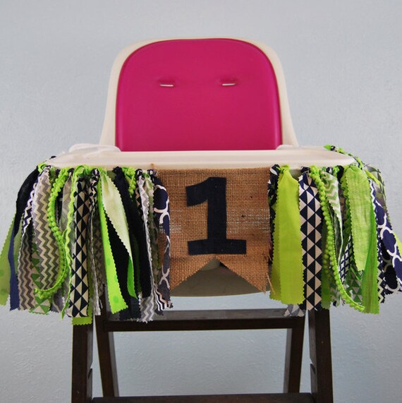 High Chair Banner First Birthday Birthday Banner One Banner | Etsy