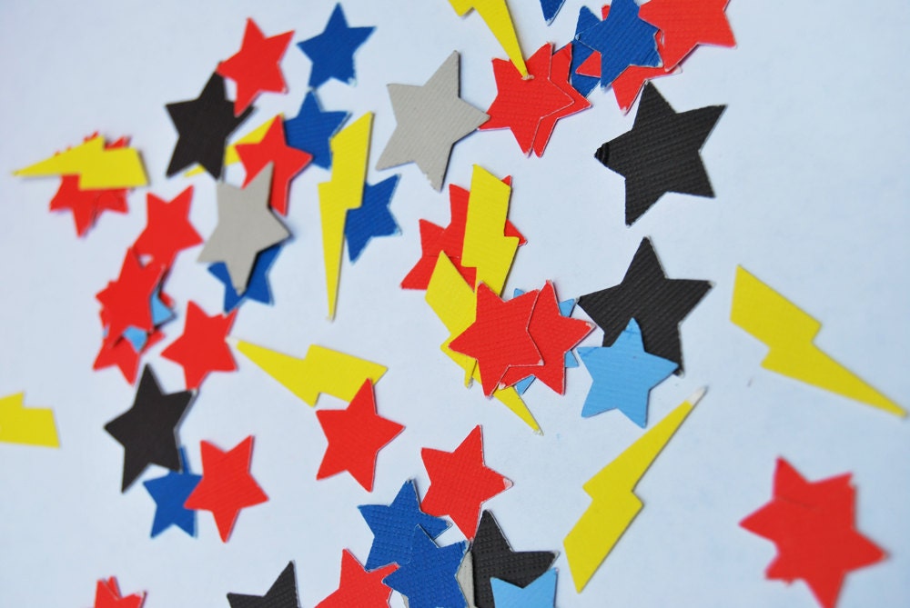 Super Hero Confetti Kid Super Hero Birthday Party Birthday | Etsy