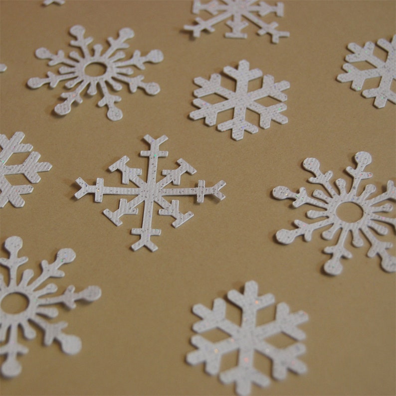 Snowflake Confetti Snowflake Table Decoration Winter | Etsy