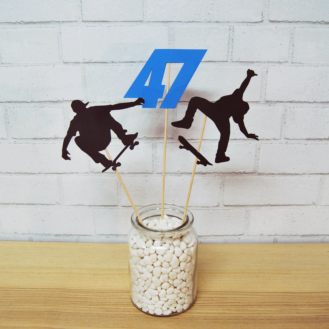 Skateboard Centerpiece, Skater Birthday Centerpiece, Skateboard Party ...