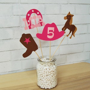 Cowgirl Centerpiece, Cowgirl Birthday Party, Cowgirl Party Decor, Rodeo ...