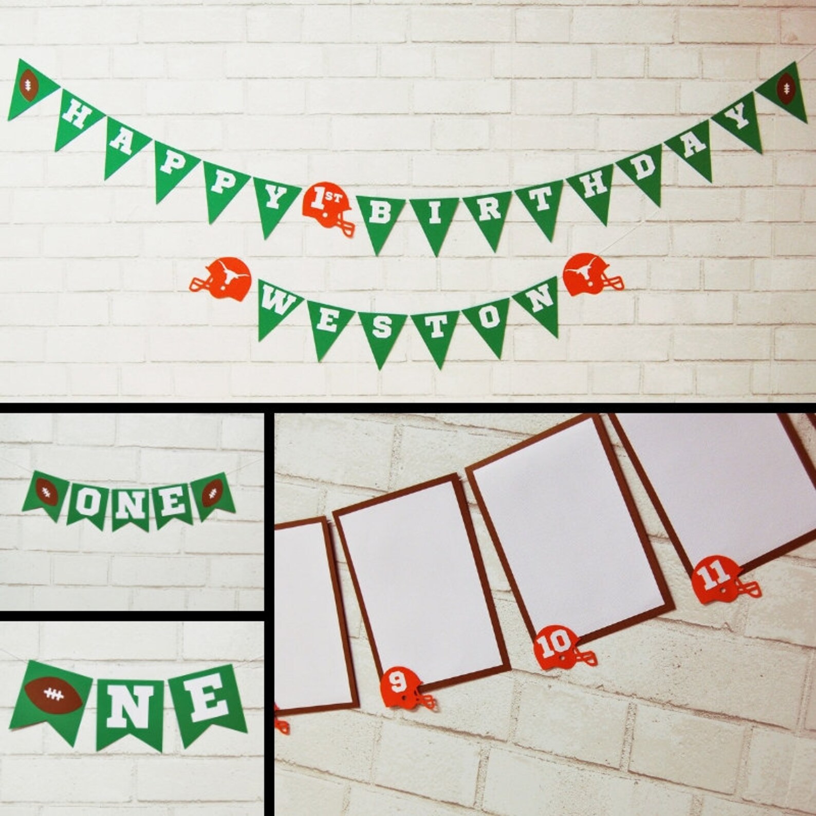 Football Birthday Banner, Football Party Decor, Football Birthday Decor ...