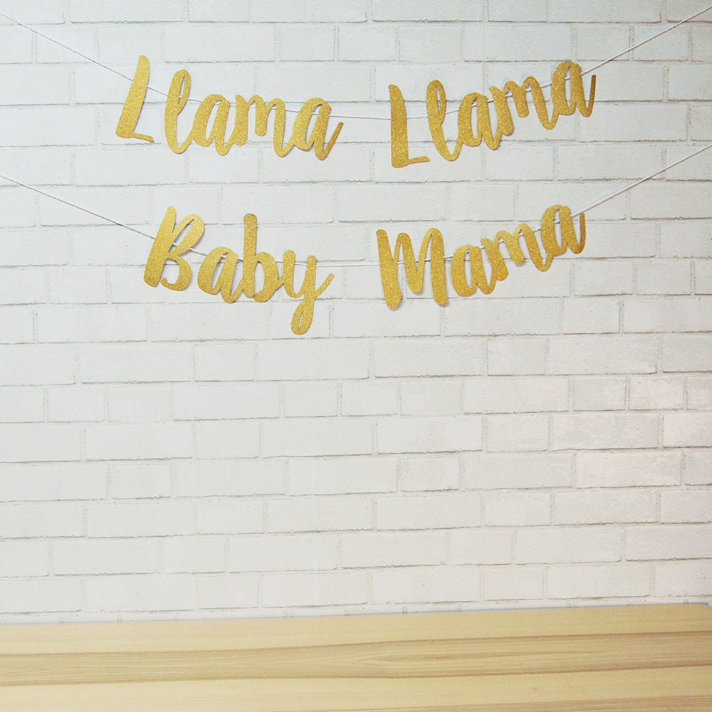Llama Llama Baby Mama Banner, Llama Baby Shower Banner, Llama Llama ...