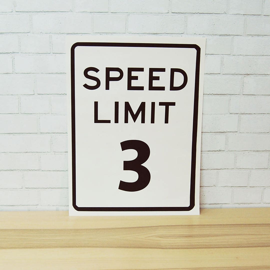 Speed Limit Party Sign, Race Car Party Sign, Race Car Birthday Sign ...
