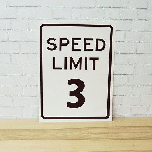 Speed Limit Party Sign Race Car Party Sign Race Car Birthday - Etsy