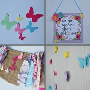 Butterfly Wall Decoration, Butterfly Cutouts, Butterfly Party Decor ...