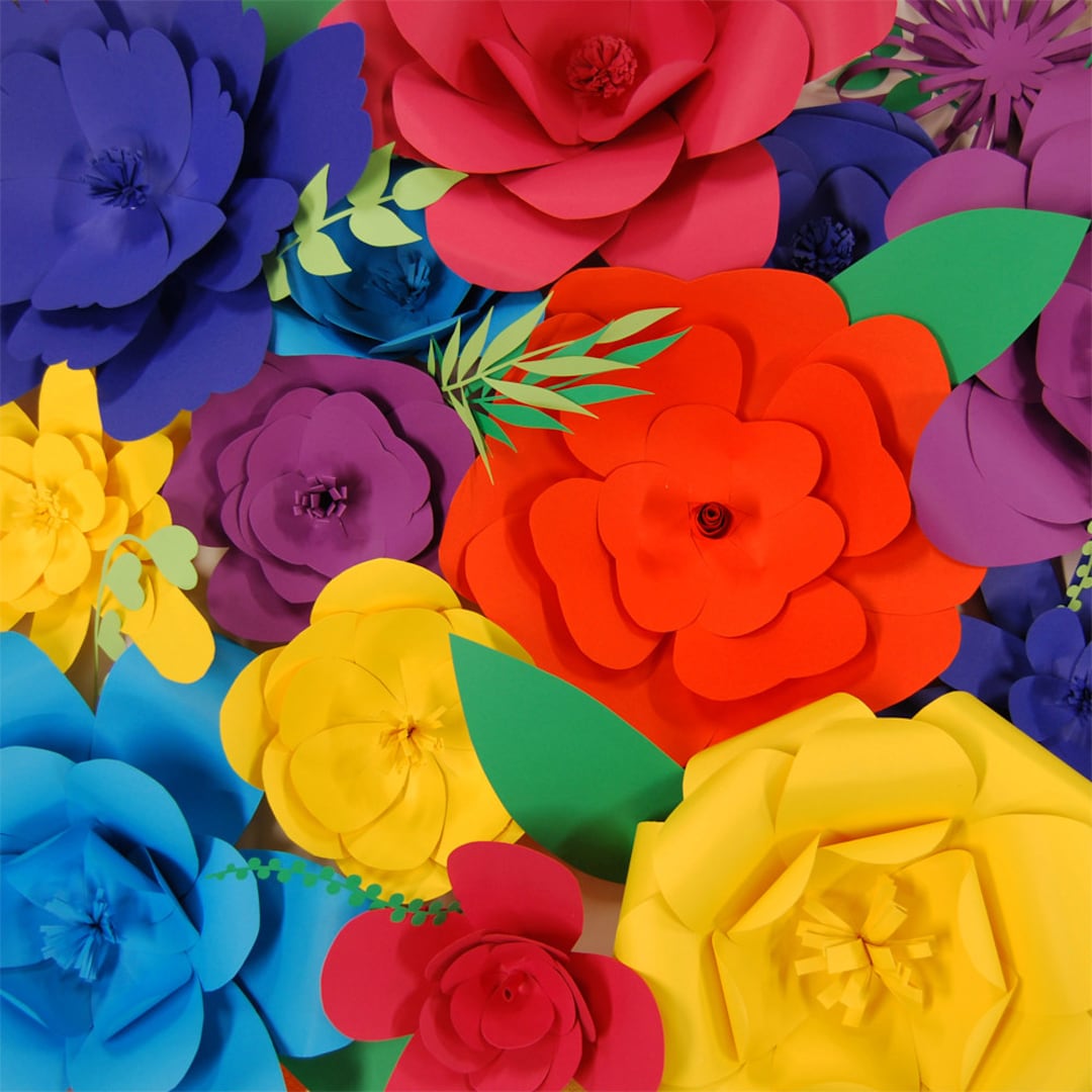 Paper Flowers, 3D Paper Flowers, Paper Flower Decoration, Floral Wall ...