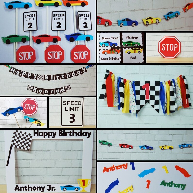 Stop Sign Race Car Party Sign Stop Sign Decoration Race Car - Etsy