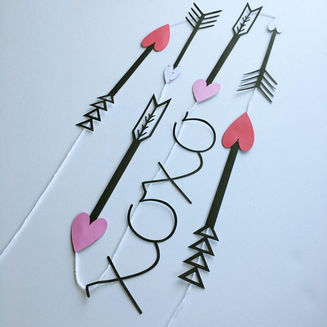Valentine's Day Banner, Hugs and Kisses Banner, XOXO, Love Banner ...