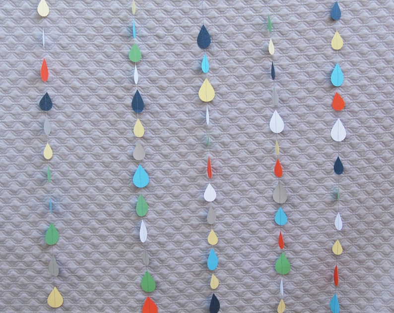 Raindrop Garland Baby Sprinkle Baby Shower Birthday Party - Etsy