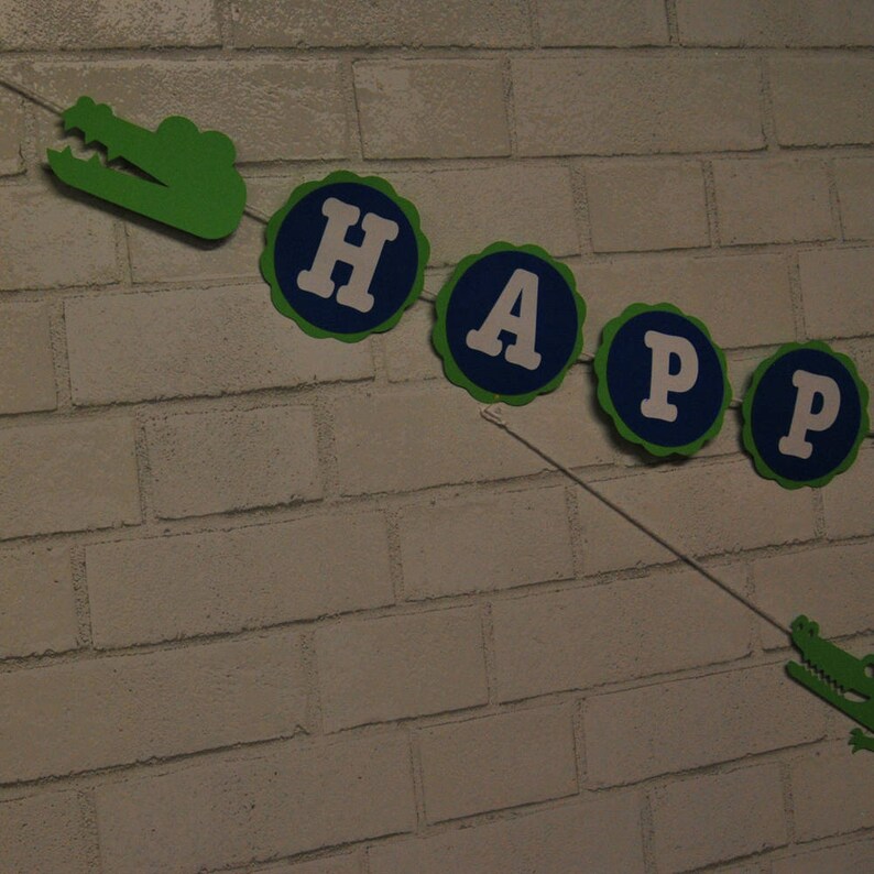 Alligator Birthday Banner Alligator Banner Alligator - Etsy