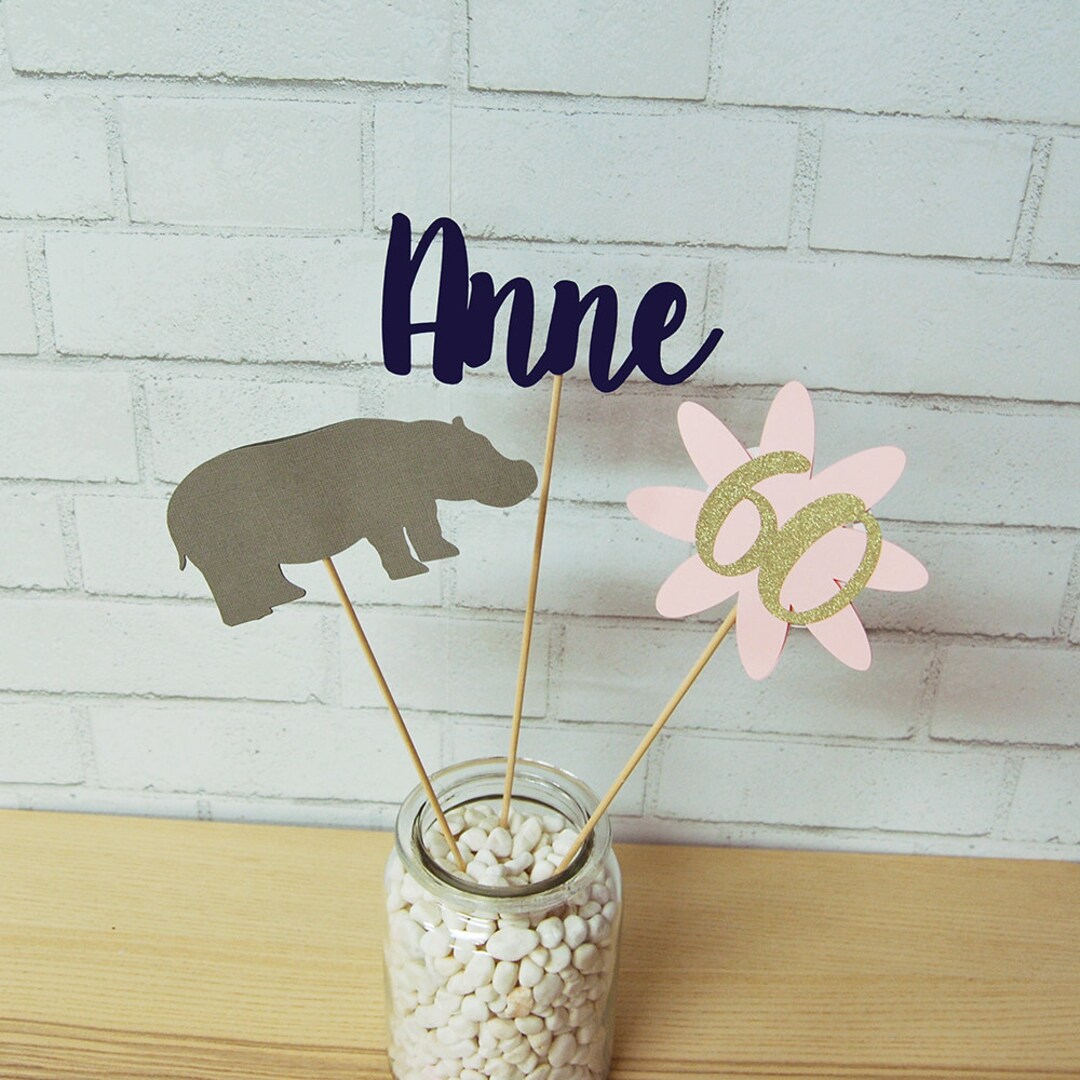 Hippo Centerpiece, Hippopotamus Centerpiece, Hippo Party Decor, Hippo ...