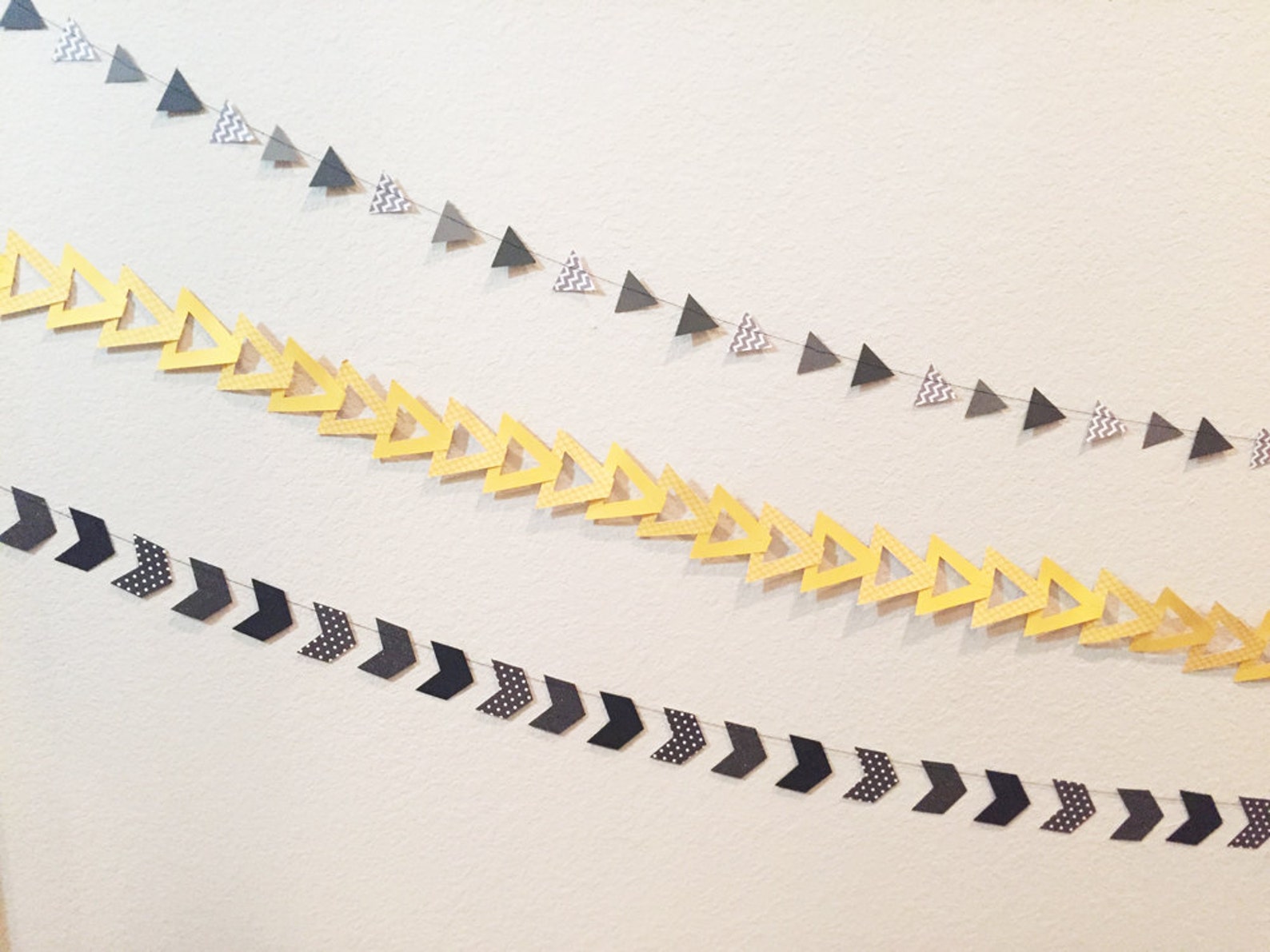 Mini Triangle Garland Custom Parties by PartyAtYourDoor on | Etsy