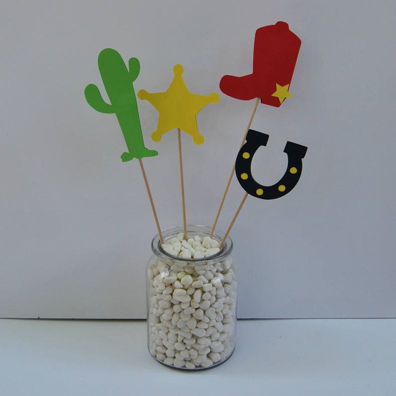 Cowboy Centerpiece Western Party Centerpiece Rodeo Party - Etsy