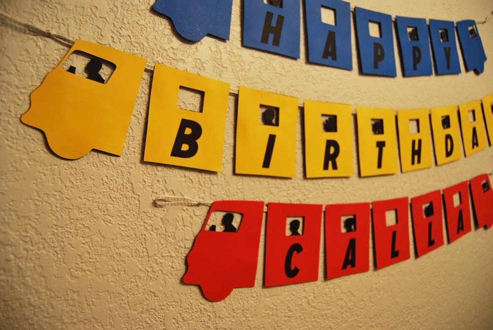 Wheels on the Bus Party Bus Banner Custom Parties by Party at - Etsy