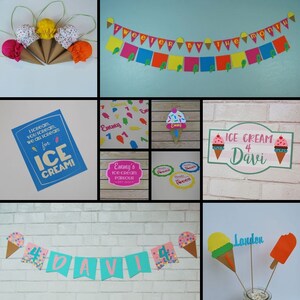 Ice Cream Centerpiece Ice Cream Party Decoration Popsicle - Etsy