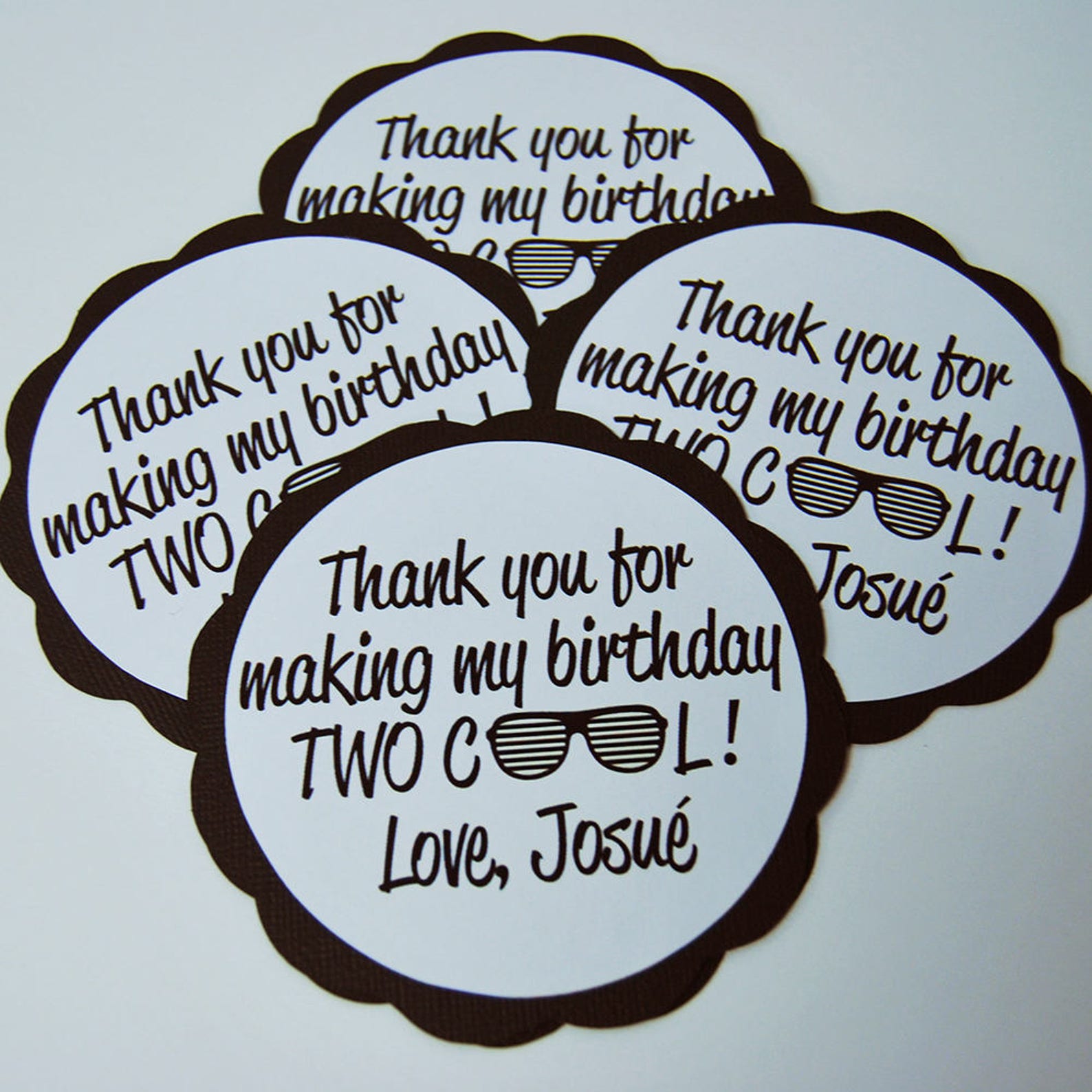 Two Cool Party Favor Tags Two Cool Birthday Two Cool Party - Etsy