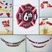 3D Fireman Birthday Banner, Firefighter Birthday Banner, Fireman Banner ...