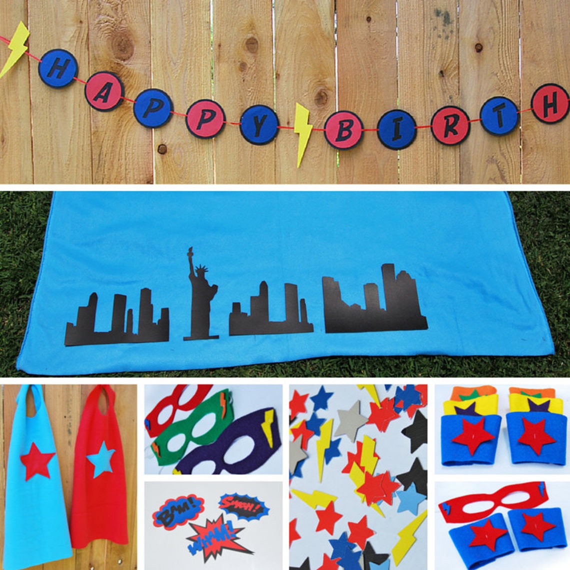 Super Hero Birthday Banner Super Hero Banner Kid Super Hero - Etsy