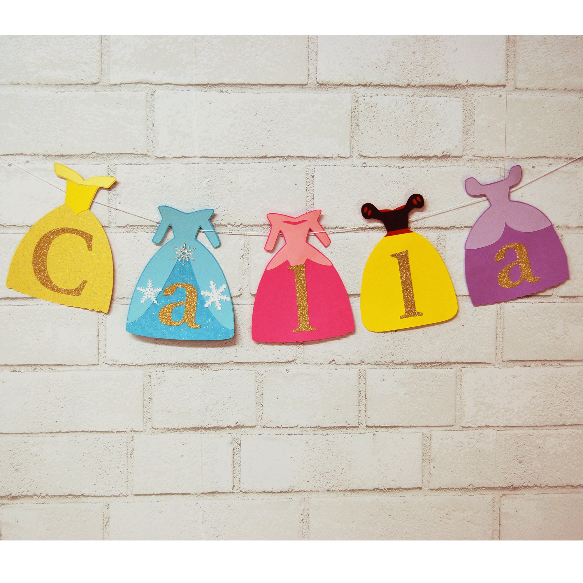 Princess Dress Name Banner Princess Name Banner Princess - Etsy