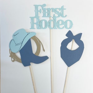 First Rodeo Birthday Decor First Rodeo Centerpiece Custom Party Decor ...