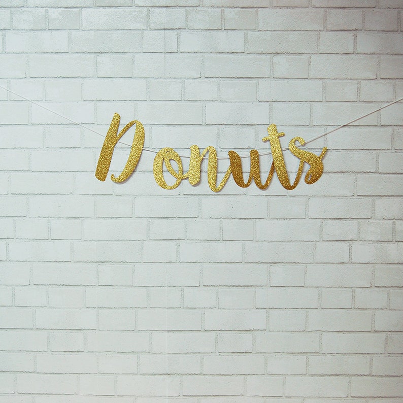 Donuts Banner, Donut Party Banner, Breakfast Birthday Banner, Donut ...