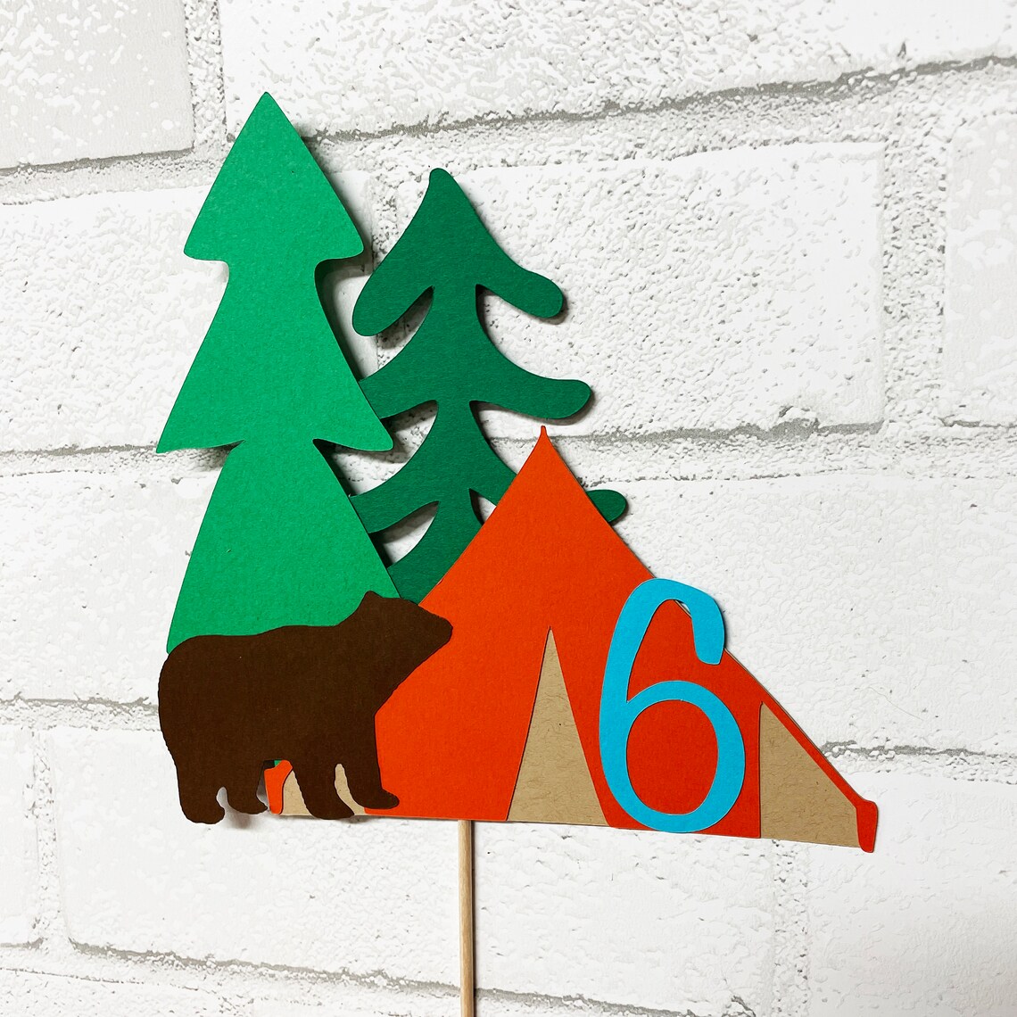 Camping Cake Topper Camp Birthday Cake Topper Tent Cake - Etsy