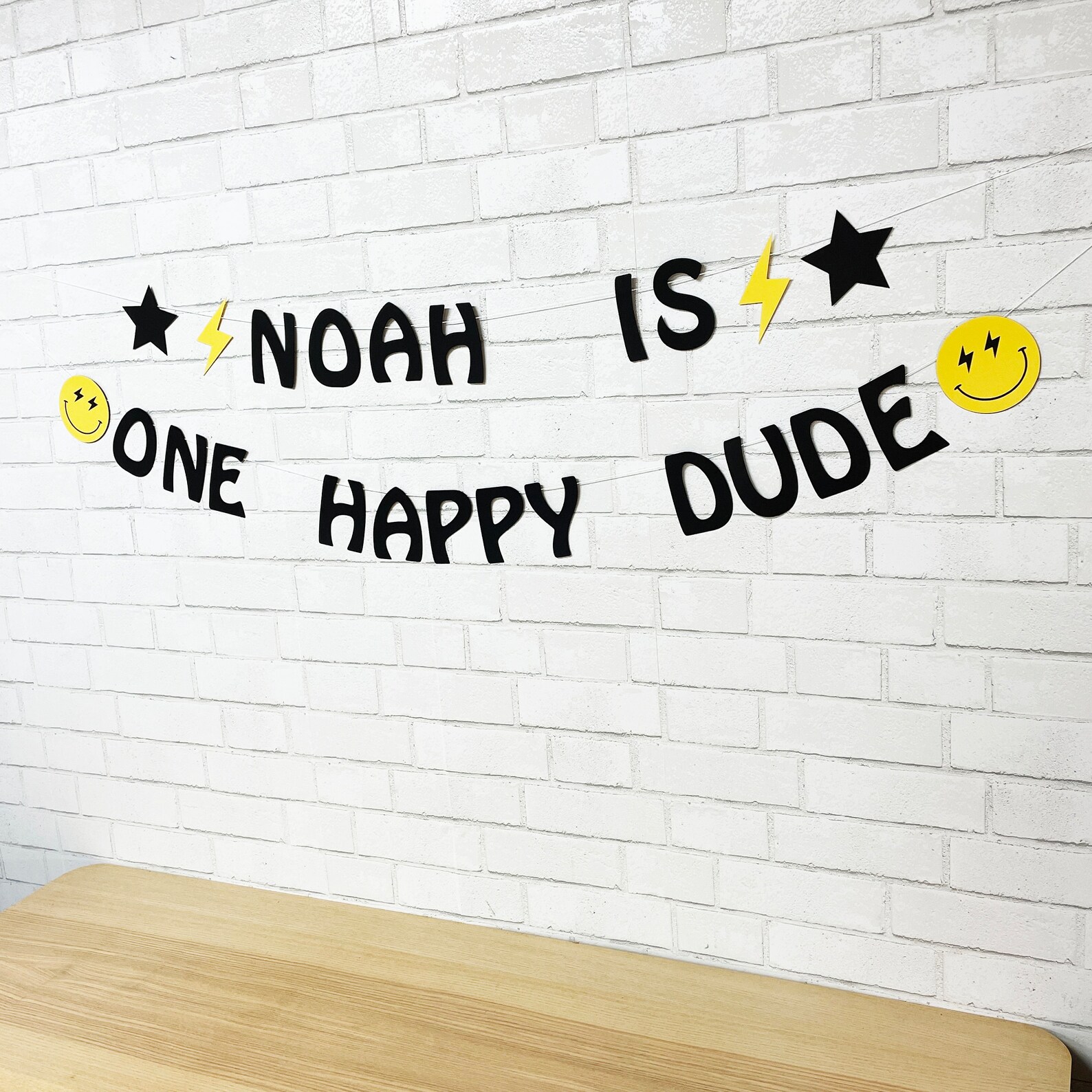 One Happy Dude Birthday Banner One Happy Dude Birthday One - Etsy