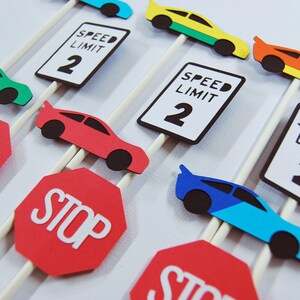 Race Car Cupcake Toppers, Race Car Birthday, Race Car Party Decor, Two ...