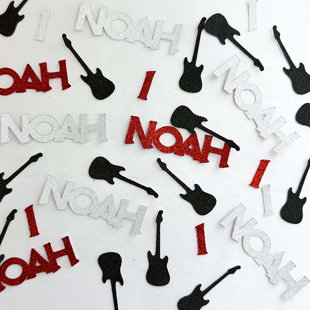 Rock and Roll Confetti, Guitar Confetti, Rock Birthday Confetti ...