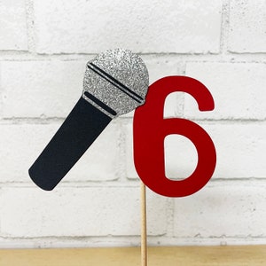 Microphone Cake Topper Rock Star Cake Topper Music Cake - Etsy