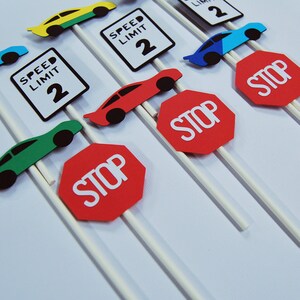Race Car Cupcake Toppers, Race Car Birthday, Race Car Party Decor, Two ...