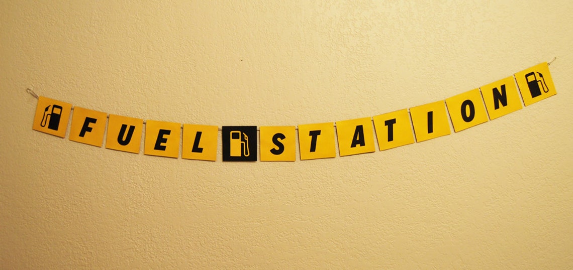 Wheels on the Bus Party Fuel Station Banner Custom Parties by - Etsy