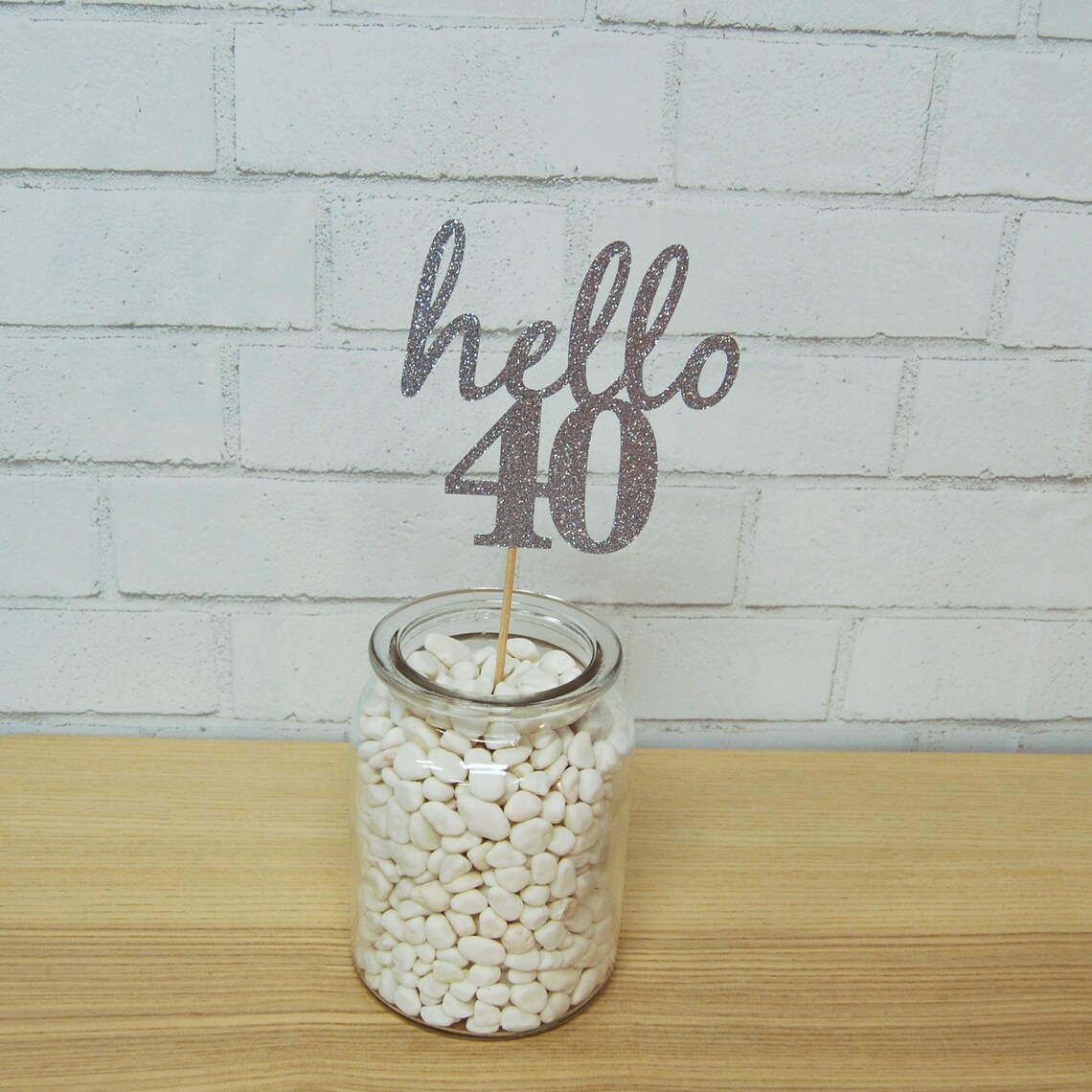 Hello 40 Centerpiece Hello 40 Party 40th Birthday Decor | Etsy