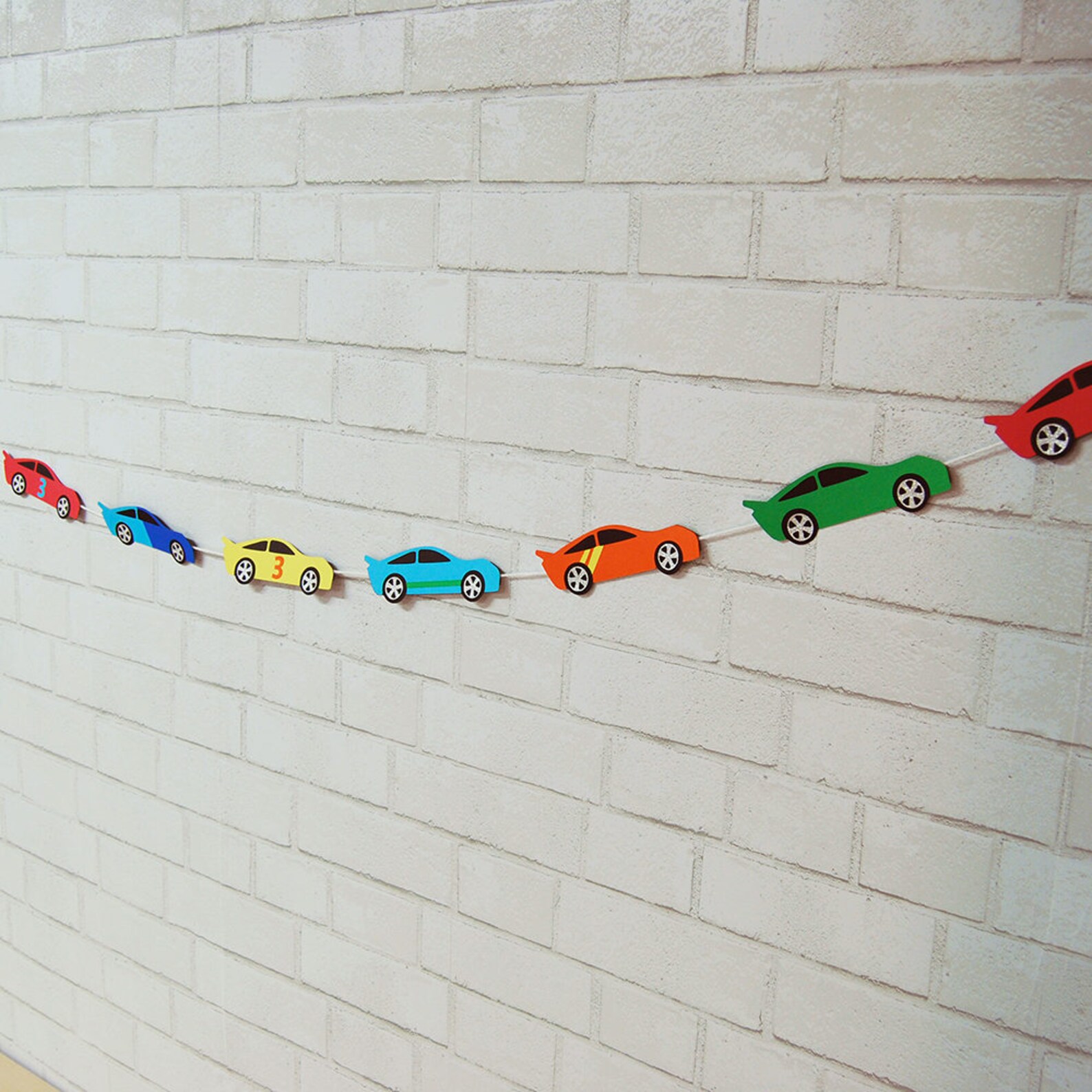 Race Car Garland, Race Car Birthday Decoration, Race Car Party Wall ...
