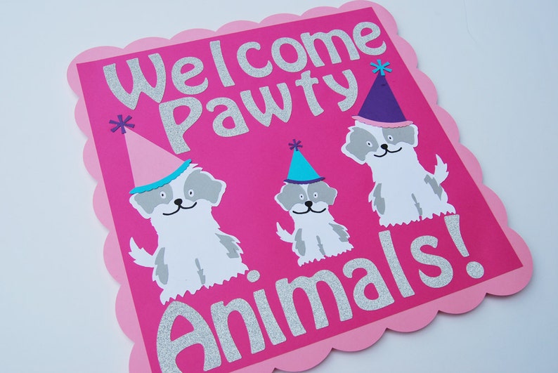 Puppy Party Sign Door Sign Doggy Sign Pawty Puppy Pawty - Etsy