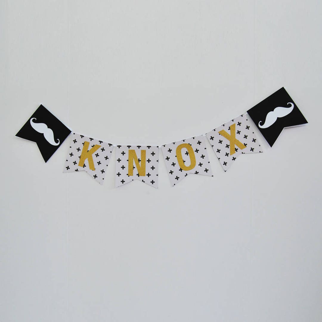 Mustache Banner, Little Man Banner, Mustache & Bowtie Baby Shower ...